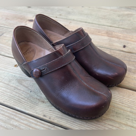Shoes | Dansko Solstice Leather Clogs Womens Size 41 Brown Slip On Mule ...